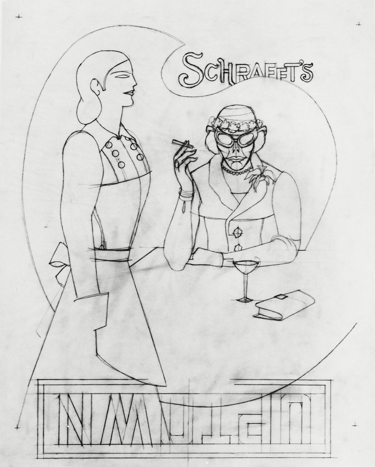 Schrafft’s, 1969 draw 04 - Richard Lindner